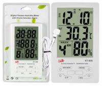 China KT-905 Digital Thermo-Hygrometer Indoor Outdoor Thermometer with Temperature Unit Changeable and MAX/MIN Memory and Calendar, week ,Clock & date display function for sale