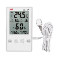 China AL-5A LED Alarm Indicator Light Digital Thermo-Hygrometer with Indoor Outdoor Temperature Display and Temperature Unit Changeable Digital Thermometer Hygrometer for sale