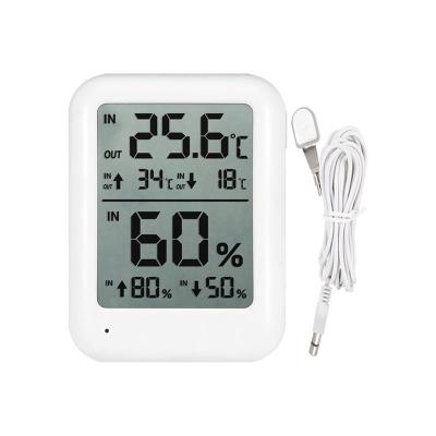 China AL-8A Digital Alarm Thermo-Hygrometer with Indoor Outdoor Temperature Display Humidity Alarm Function and LED Alarm Indicator Light for sale