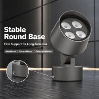 China Modern Outdoor LED Spotlight with Adjustable Bracket 4 Light Beam for Garden Facade Lighting for sale