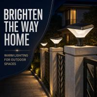 China 30W 2000LM Monocrystalline Silicon Solar Powered Post Cap Lights For Garden Villa Fence Column Lighting for sale