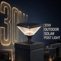 China 30W 2000LM Monocrystalline Silicon Solar Powered Post Cap Lights For Garden Villa Fence Column Lighting for sale