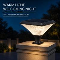 China 30W 2000LM Monocrystalline Silicon Solar Powered Post Cap Lights For Garden Villa Fence Column Lighting for sale
