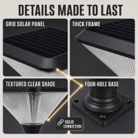 China 30W 2000LM Monocrystalline Silicon Solar Powered Post Cap Lights For Garden Villa Fence Column Lighting for sale
