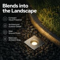 China MA32 1W LED Inground Lights Square Trim LED Recessed Uplight for Modern Hardscaping for sale