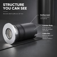 China MA42 3W Architectural LED Recessed In Ground Uplight IP68 Waterproof Impact Resistant for sale