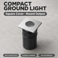 China Square Trim Architectural Recessed LED Inground Lights IP68 3W for Pavers Hardscaping for sale
