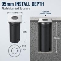 China Square Trim Architectural Recessed LED Inground Lights IP68 3W for Pavers Hardscaping for sale