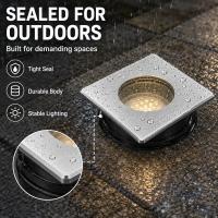 China MA65 Square Bezel 8W LED Paver Light IP68 Waterproof Outdoor Ground Fixture for Hardscape Accent for sale