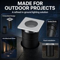 China MA65 Square Bezel 8W LED Paver Light IP68 Waterproof Outdoor Ground Fixture for Hardscape Accent for sale