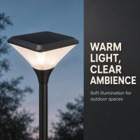 China Modern Square Solar Garden Lights Warm White 30W 50W Pole Mount Weather Resistant for sale