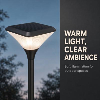 China Modern Square Solar Garden Lights Warm White 30W 50W Pole Mount Weather Resistant for sale
