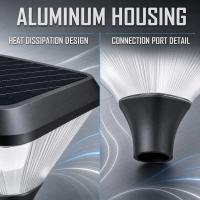 China Modern Square Solar Garden Lights Warm White 30W 50W Pole Mount Weather Resistant for sale