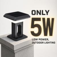 China Low Power 5W OSRAM 2835 LED Solar Post Top Lights UV Resistant With Aluminum Housing for sale