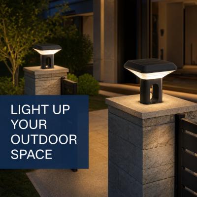 China Low Power 5W OSRAM 2835 LED Solar Post Top Lights UV Resistant With Aluminum Housing for sale