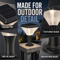 China Diamond Textured Square 5W Solar Post Cap Light For Residential Courtyard Boundary Pillar Decor for sale