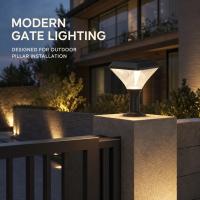 China Diamond Textured Square 5W Solar Post Cap Light For Residential Courtyard Boundary Pillar Decor for sale