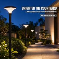 China European Style Aluminum Solar Garden Street Light Round Diamond Shape Lower Consumption for sale