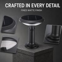 China 5W 380LM Full Moon Round 	Solar Post Top Lights Architectural Lighting Solar Pillar Light for sale