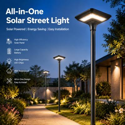 China 30W 50W Outdoor Solar Garden Lights Energy Saving For Driveways Courtyards And Parks for sale
