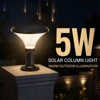 China 3000K 4000K 6000K 5W Solar Post Top Lights 2835 OSRAM LED For Landscape Lighting for sale
