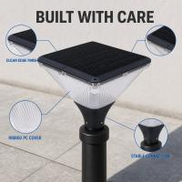 China Automatic Control Solar LED Post Top Light With Ribbed Diffuser For Campuses Hotels Resorts for sale