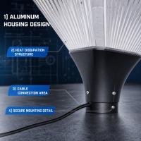China Automatic Control Solar LED Post Top Light With Ribbed Diffuser For Campuses Hotels Resorts for sale