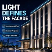 China IP67 Waterproof LED Flood Light Anti‑glare Shield Aluminum Body RGBW DMX512 Control for Municipal Architectural Lighting for sale