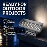 China IP67 Waterproof LED Flood Light Anti‑glare Shield Aluminum Body RGBW DMX512 Control for Municipal Architectural Lighting for sale