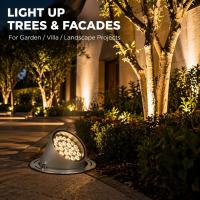 China Semi Recessed LED Inground Tree Uplight DMX512 RGBW IP65 DC24V Landscape Tree Lighting for sale