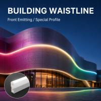 China 5x13mm Half Round Front Emitting Silicone LED Strip For Building Outline Decoration for sale