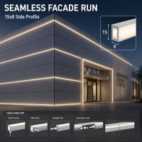 China Silicone SMD2835 LED Strip Lights 8x15mm Flat Side Emitting For Facade Linear Lighting for sale