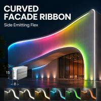 China Silicone SMD2835 LED Strip Lights 8x15mm Flat Side Emitting For Facade Linear Lighting for sale