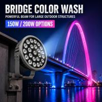 China DMX512 RGBW Outdoor LED Flood Light IP65 Waterproof Adjustable Spotlight for Landscape & Facade Lighting for sale