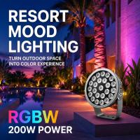 China DMX512 RGBW Outdoor LED Flood Light IP65 Waterproof Adjustable Spotlight for Landscape & Facade Lighting for sale