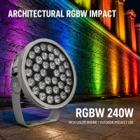 China RGBW DMX512 LED Flood Light 200W 240W IP65 Waterproof Outdoor Spotlight for Landscape Lighting for sale