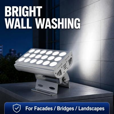 China 3° Narrow Beam LED Flood Light DMX512 Control Die Cast Aluminum Housing IP66 for Hotel Exterior Walls for sale
