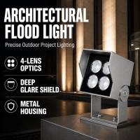 China 4 Lens LED Outdoor Lighting Flood Lights IP66 Waterproof Spotlight With Anti Glare Shield for sale