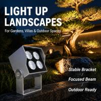 China 4 Lens LED Outdoor Lighting Flood Lights IP66 Waterproof Spotlight With Anti Glare Shield for sale