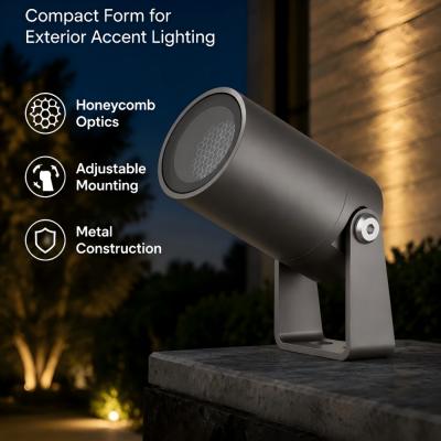 China 4W IP65 Anti Glare Honeycomb Lens Exterior Spot Light Adjustable Garden Landscape Accent Lamp for sale