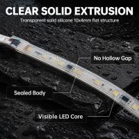 China 10x4mm Ultra Thin Underwater Silicone LED Strip Lights Multi Color DC12V 24V For Pool Fountain Aquarium Lighting for sale
