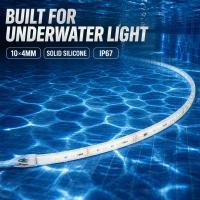 China 10x4mm Ultra Thin Underwater Silicone LED Strip Lights Multi Color DC12V 24V For Pool Fountain Aquarium Lighting for sale