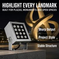 China 12-LED Architectural Flood Light IP66 Waterproof Outdoor Spotlight With Adjustable Bracket for sale