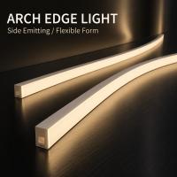 China Pure Silicone LED Strip Lights DC12V 24V 10x10mm Side Emitting For Building Edge Outlining for sale