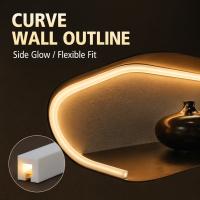 China Pure Silicone LED Strip Lights DC12V 24V 10x10mm Side Emitting For Building Edge Outlining for sale