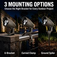 China LED Spotlight Outdoor Waterproof IP65 Landscape Lighting with Adjustable Multiple Bracket Mount for Garden Pathways for sale