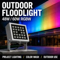 China 48W 60W RGBW LED Outdoor Flood Light Waterproof Architectural Facade Wash Light for sale