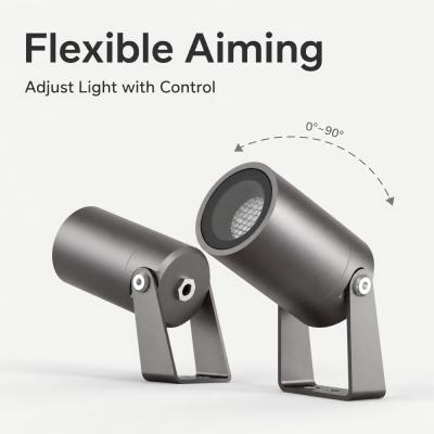 China S52 6W IP65 Adjustable Outdoor Tree Spotlight All Weather Yard Lamp With Replaceable Beam Len for sale