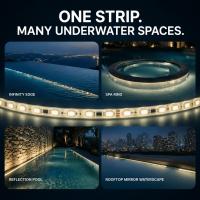 China 12x5mm Underwater Silicone LED Strip Lights 120LED/M 14.4W Multi Color DMX512 DC12V 24V for sale