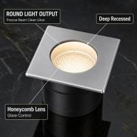 China LED In Ground Well Light 18W Square Deep Recessed Honeycomb Anti Glare Uplight IP68 for sale